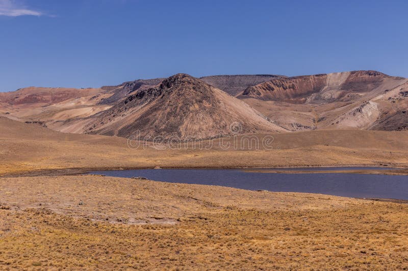 Lake Near Mismi Volcano, Pe Stock Photo - Image of mountain, colca ...