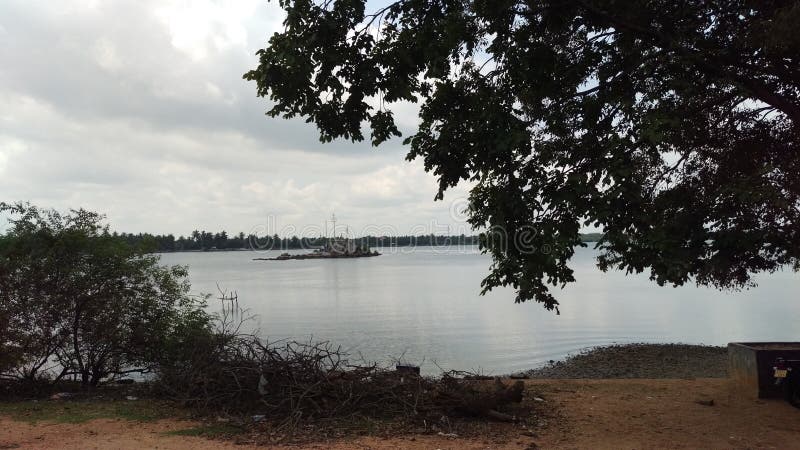 Lake with Nice View Surrounded by Trees Stock Photo - Image of ...