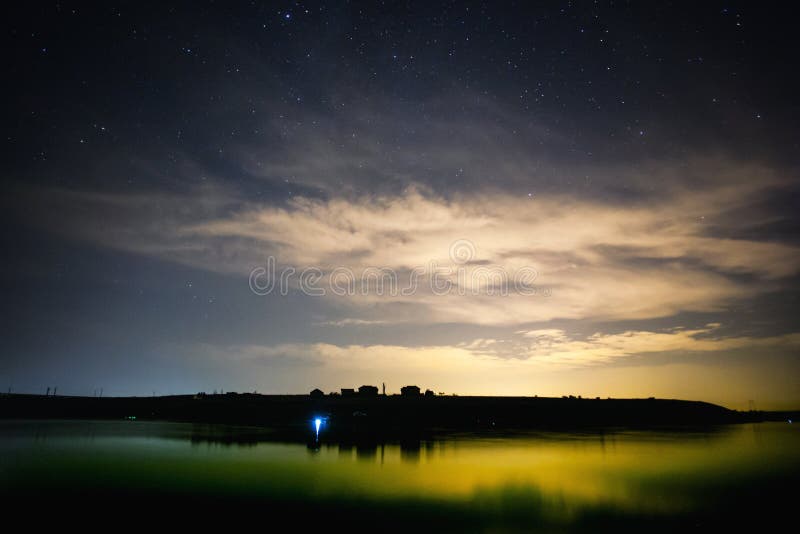 Lake and night sky stock image. Image of galaxy, lake - 36918265