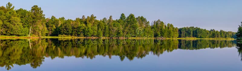Lake Nokomis in Tomahawk, Wisconsin in the Summer Stock Photo - Image ...