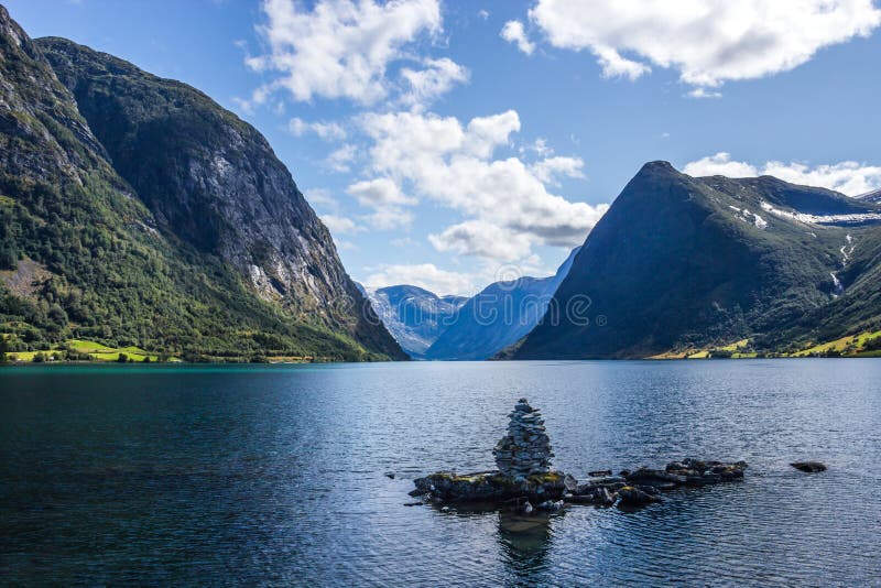 The lake in Norway stock photo. Image of amazing, nature - 186292494