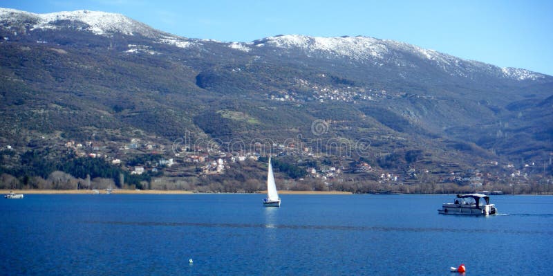 Lake Ohrid in Macedonia, Scenic View Stock Photo - Image of medieval ...