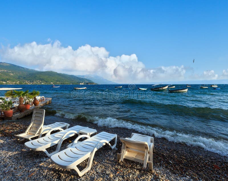 Lake Ohrid summer view stock photo. Image of travel - 289860366