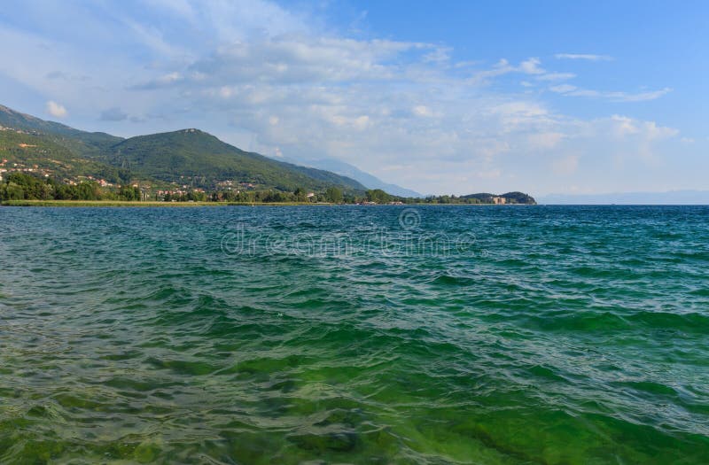 Lake Ohrid summer view. stock image. Image of macedonia - 86464305