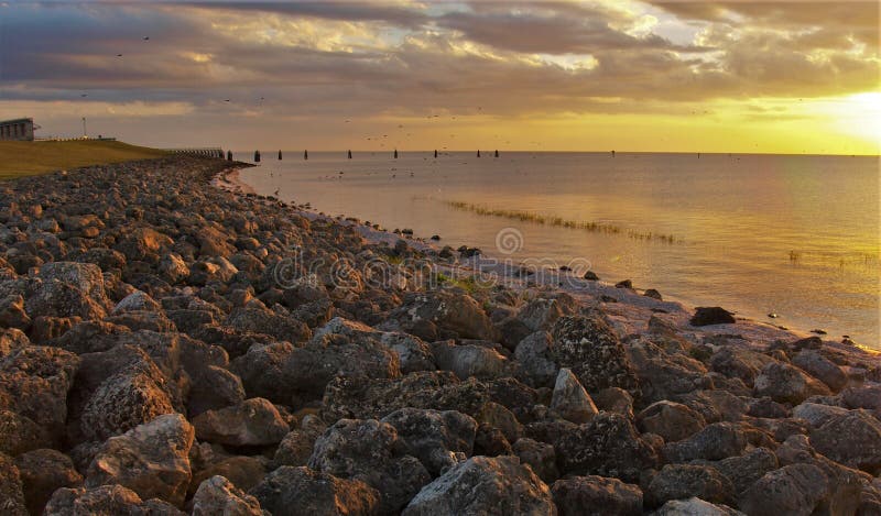 Lake Okeechobee Sunset stock photo. Image of sunset - 100766066