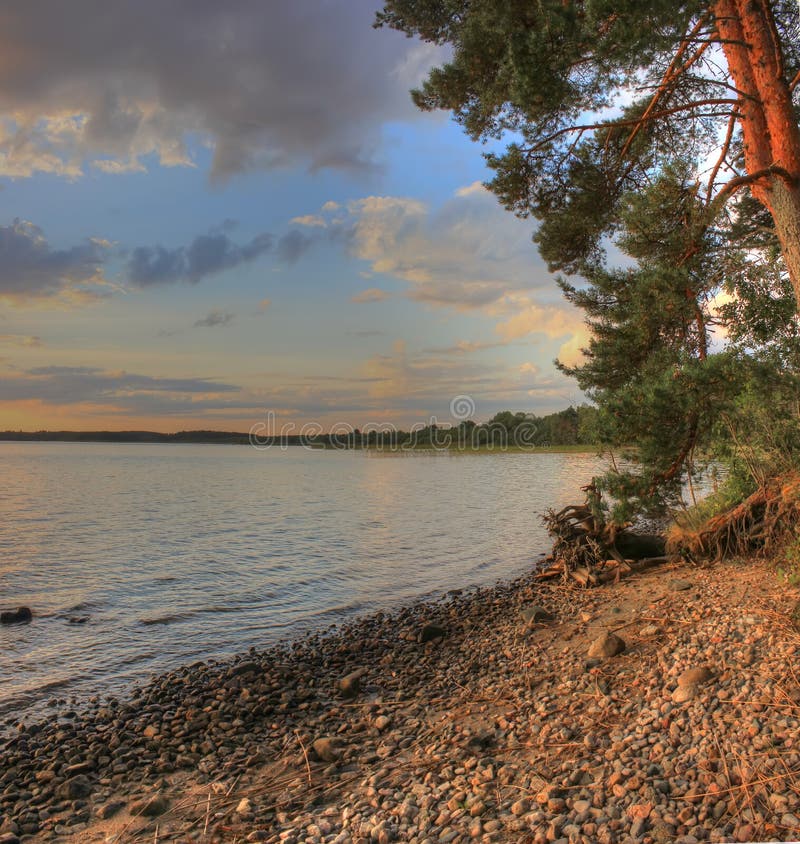 Lake Onega, Karelia, Russia Stock Image - Image of pine, forest: 32933563