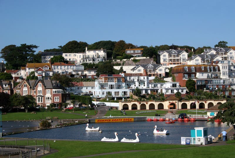 Lake, Paignton stock image. Image of town, boats, england - 12139315