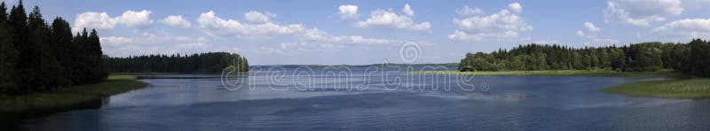 Lake panorama stock photo. Image of scope, weather, wood - 15358724