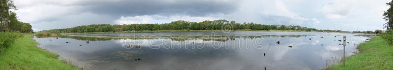Lake in panorama stock photo. Image of cloudy, scenery - 2820432