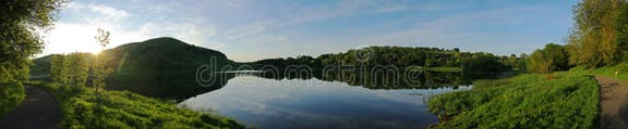 Lake panoramic stock image. Image of panorama, land, panoramic - 12349565