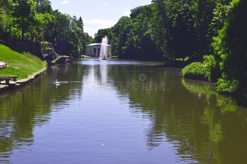 The Unique Lake of the Park in Uman Stock Image - Image of history ...
