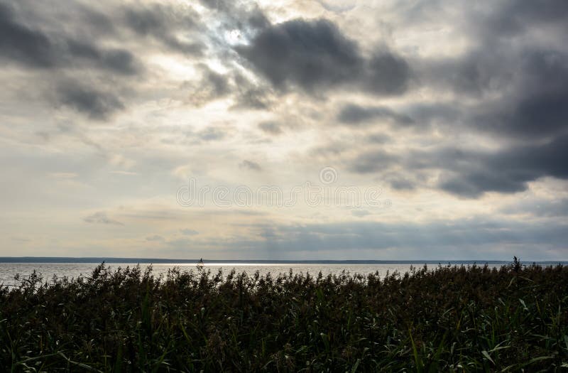 Lake. Pleshcheyevo Lake. the Blue Stone Stories and Legends. Stock ...