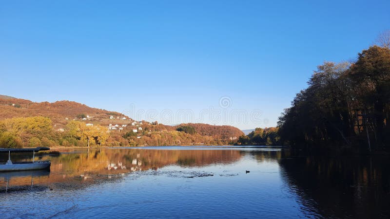 Lake Pliva in Jajce stock image. Image of river, reflection - 244058169