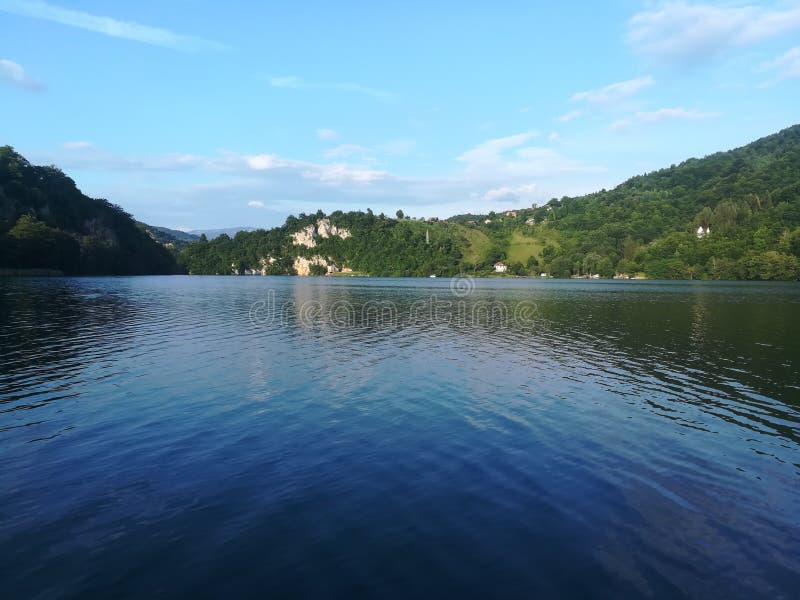 Lake Pliva in Jajce stock photo. Image of fjord, lake - 244058840