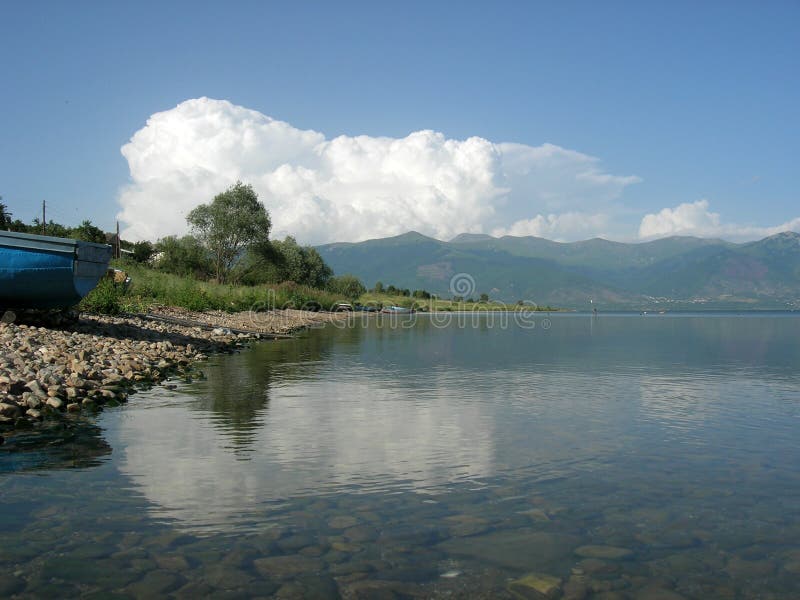 Lake Prespa in Macedonia stock image. Image of wetland - 68045341