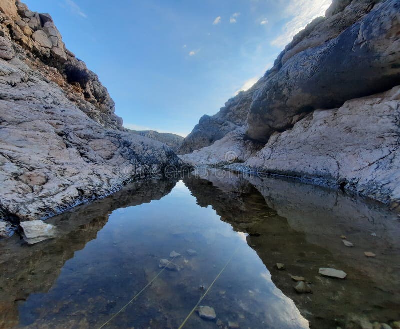 Is it a lake or a puddle? stock image. Image of terrain - 263275671