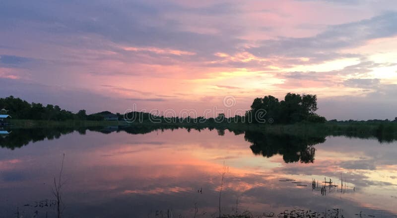 Lake with reflect sky. stock image. Image of grid, horizon - 253071907