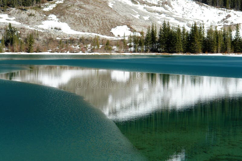 Lake reflection stock image. Image of kananaskis, nature - 4416179