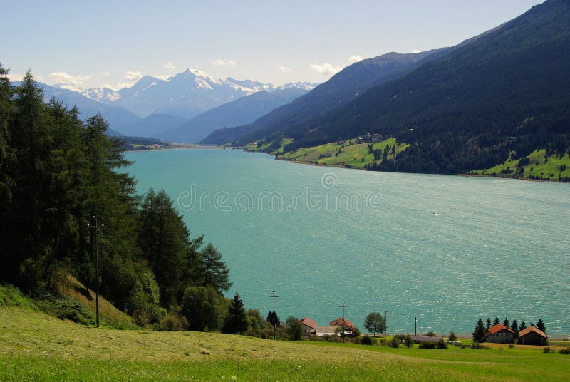 Lake Reschensee,south Tyrol,Italy Stock Photo - Image of italy ...