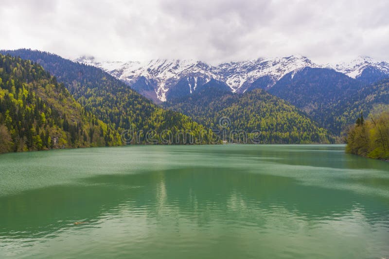 Lake Ritsa in Abkhazia stock image. Image of range, abkhazia - 61007917