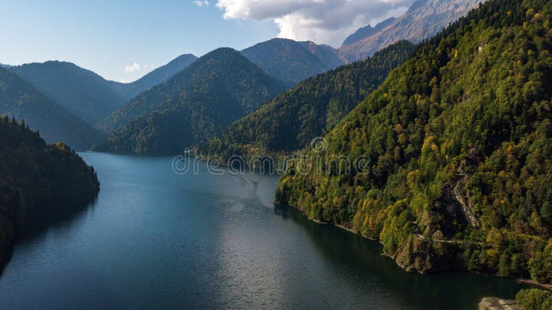Lake Ritsa. Abkhazia. Georgia Stock Photo - Image of park, outdoor ...