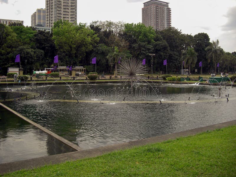 Lake in the Rizal Park in Manila on the Philippines 17.3 Editorial ...