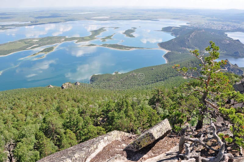 Lake, Rocks and Forest in the North Kazakhstan 2 Stock Photo - Image of ...