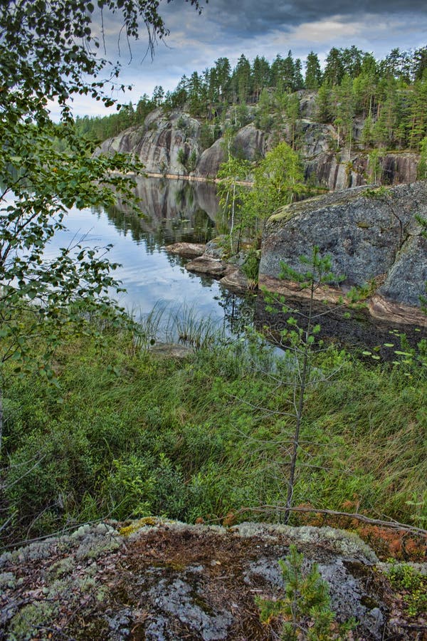 Lake among the rocks stock photo. Image of scenery, beautiful - 269537332