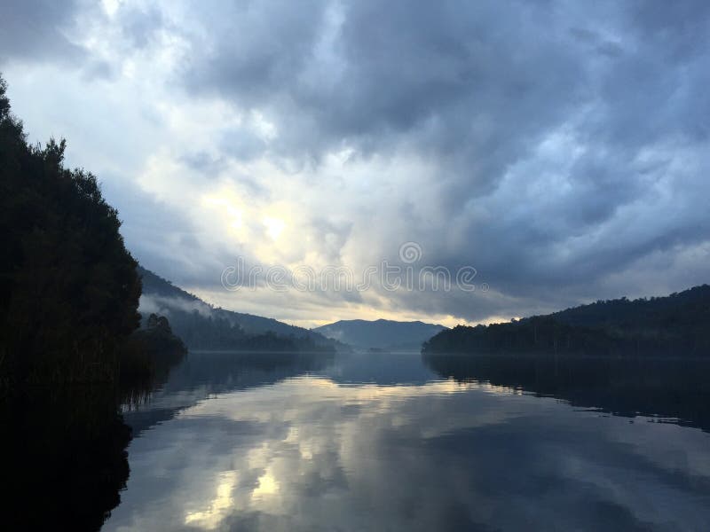 Lake Rosebery in the West Coast Region of Tasmania Stock Image - Image ...