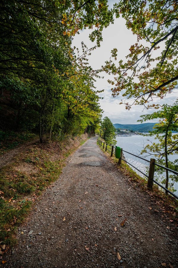 Lake Rursee in the Eifel Nature Park in Western Germany Stock Photo ...