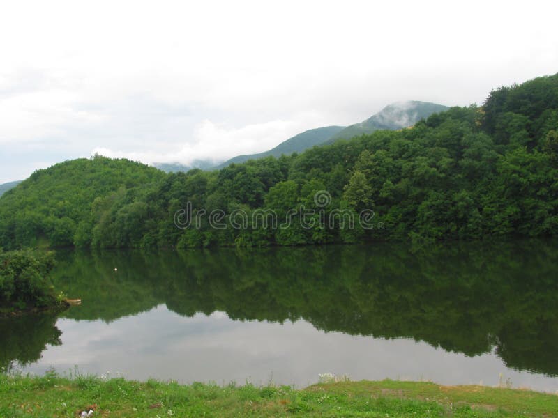 Lake Ruzin stock image. Image of landskape, rain, water - 5951715