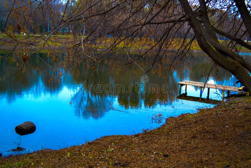 Lake in Samara stock image. Image of park, autumn, samara - 108257079