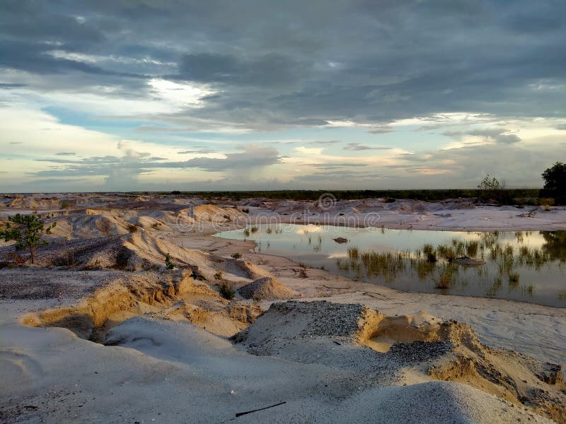 Lake and sand stock photo. Image of dark, sunset, send - 222149520