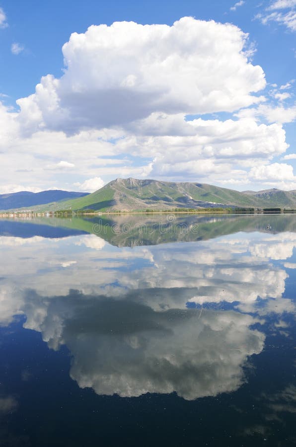 Lake scenery reflection stock photo. Image of environment - 157111068