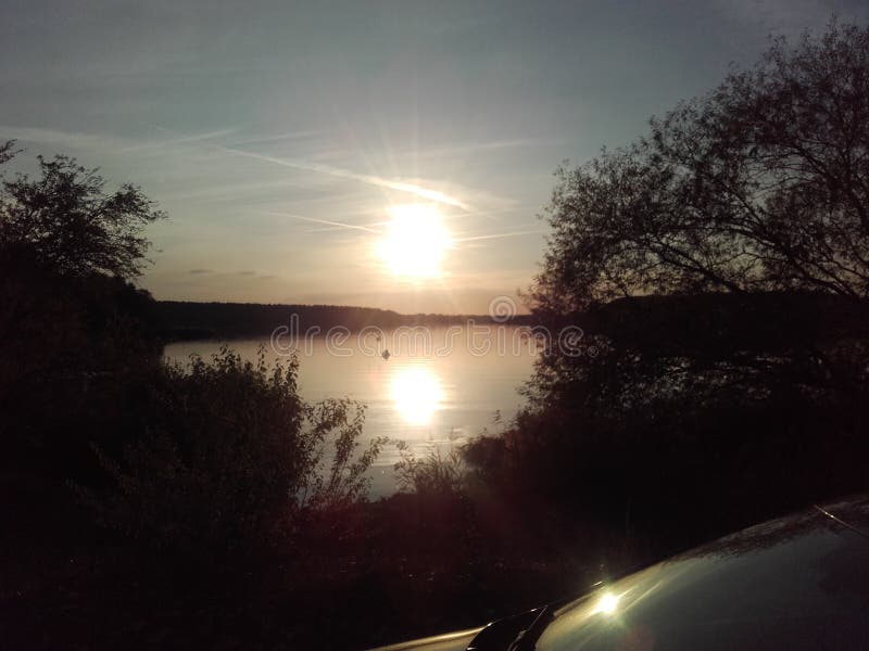 Lake, See, Sunset, Sonnenuntergang Stock Photo - Image of lighting ...