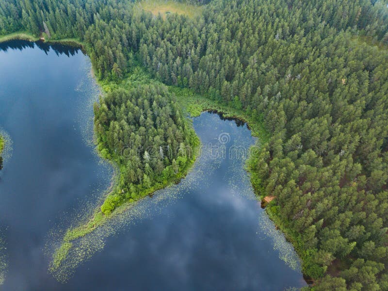Lake Seliger from Above. Russian Landscape Stock Image - Image of ...