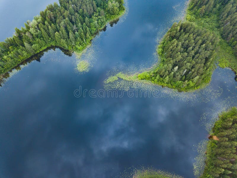 Lake Seliger from Above. Russian Landscape Stock Image - Image of ...
