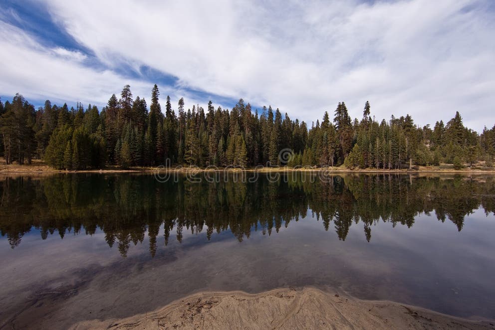 Lake in Sequoia National Park Stock Image - Image of clean, reflection ...