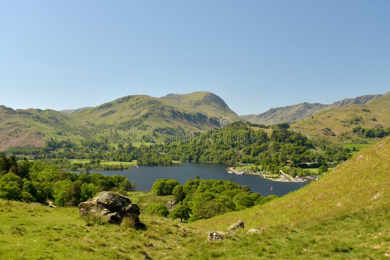 Lake shore path, Ullswater stock image. Image of britain - 99731325