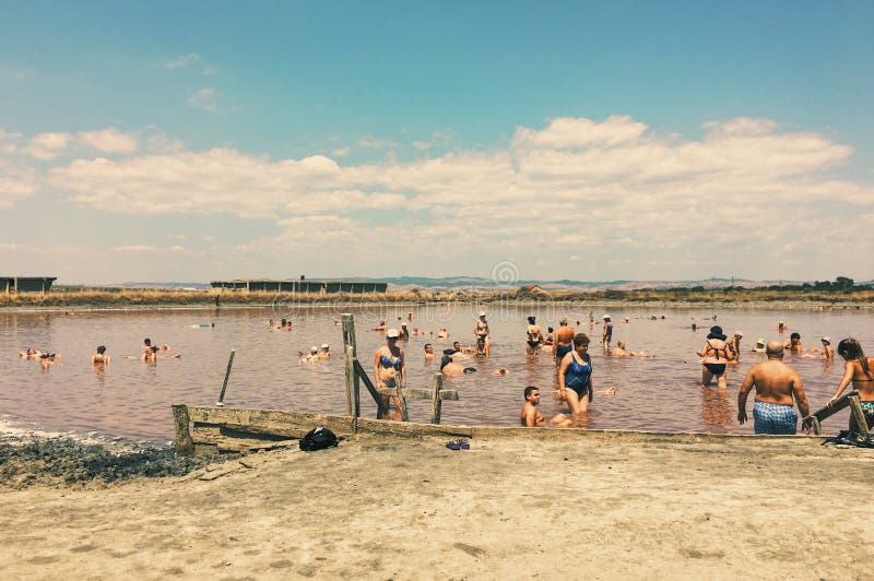 Lake shore view editorial photography. Image of salty - 142172142