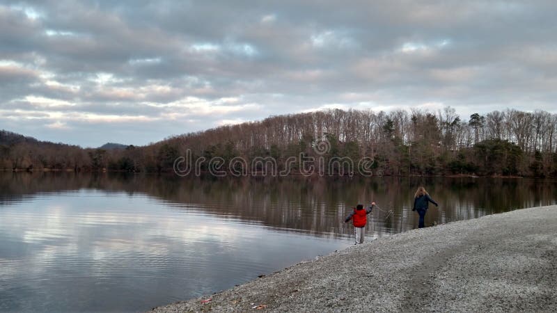 Lake side in KY stock image. Image of spring, outdoors - 70161707