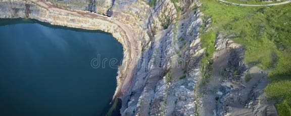 Lake in Siderite Quarry Siderite and Crushed Stone Mining Stock Image ...