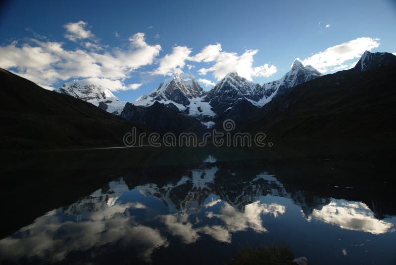 Lake and Snow Peaks of Peru Stock Image - Image of nature, hiking: 12504899