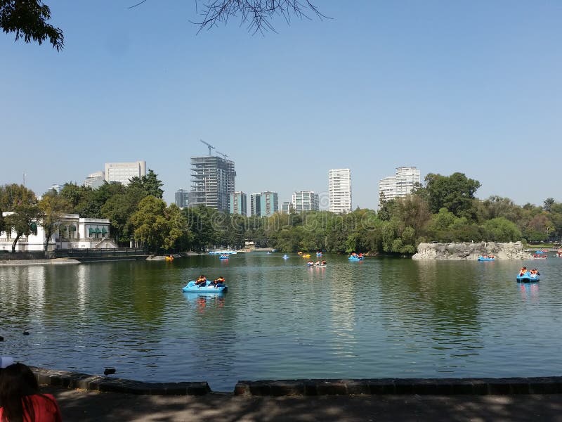Lake with Some Boats in the Chapultepec Forest Editorial Photography ...