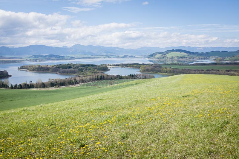 Lake in spring stock photo. Image of landscape, blue - 40038960