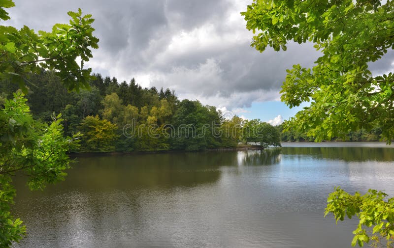 Lake in the spring stock photo. Image of germany, eifel - 143112448