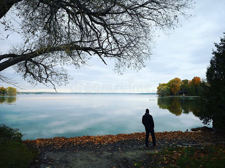 Lake stock photo. Image of distance, lake, staring, landscape - 129641656