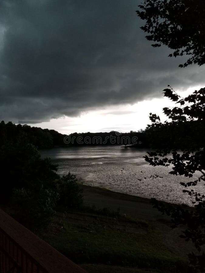 Lake storm stock photo. Image of outdoors, dark, lake - 163590436