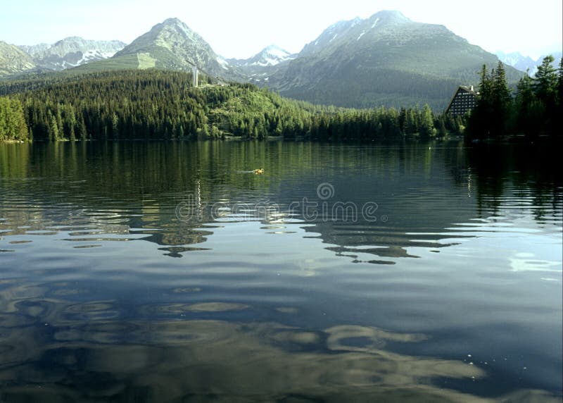 LAKE STRBA, SLOVAKIA stock image. Image of resort, high - 1376839