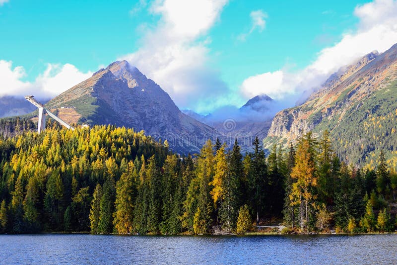 Lake Strba, Slovakia stock photo. Image of autumn, strba - 89564862